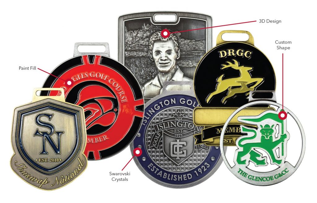 Metal Bag Tag / Bling Bag Tag - Peter Wright Golf Agencies