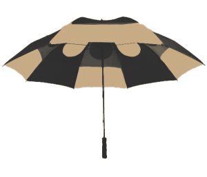 Gustbuster 62" - Black/Tan - Peter Wright Golf Agencies